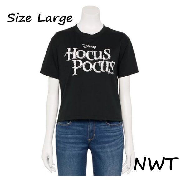 Disney | Tops | Hocus Pocus Logo Cropped Graphic Tee By Disney Size ...